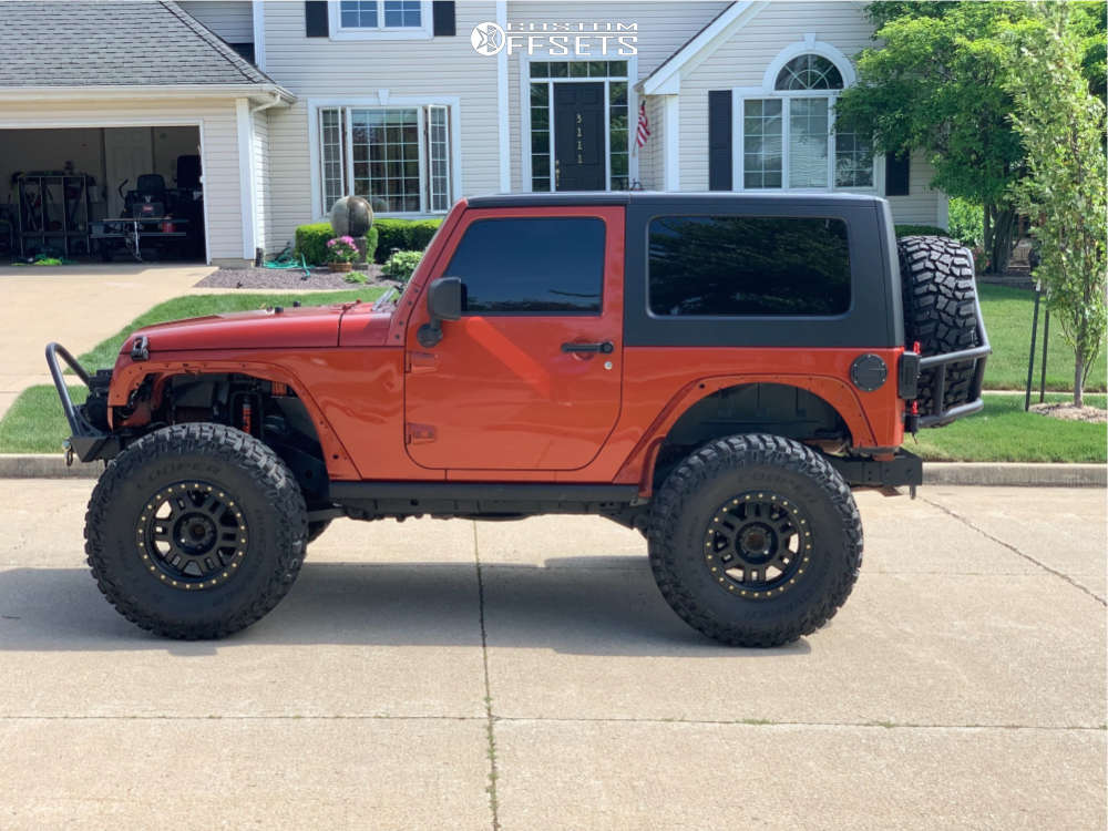 2009 Jeep Wrangler JK with 17x8.5 0 Vision Manx and 37/12.5R17 Cooper ...