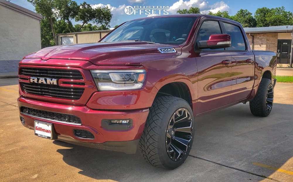 2019 Ram 1500 with 22x12 -44 Fuel Assault and 305/45R22 Nitto NT420V ...