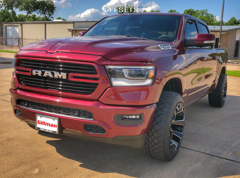 2019 Ram 1500 with 22x12 -44 Fuel Assault and 305/45R22 Nitto NT420V ...