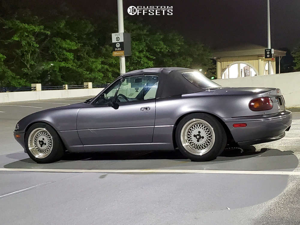 1990 Mazda MX-5 Miata with 15x8 25 Enkei Enkei92 and 205/50R15 Hankook Ventus V2 Concept2 and ...