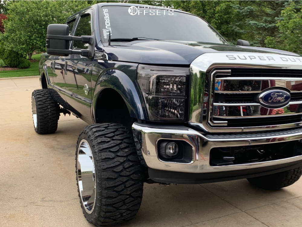 2015 Ford F-250 Super Duty with 24x14 -76 Xtreme Force Xf8 and 375/40R24 Atturo Trail Blade Boss ...
