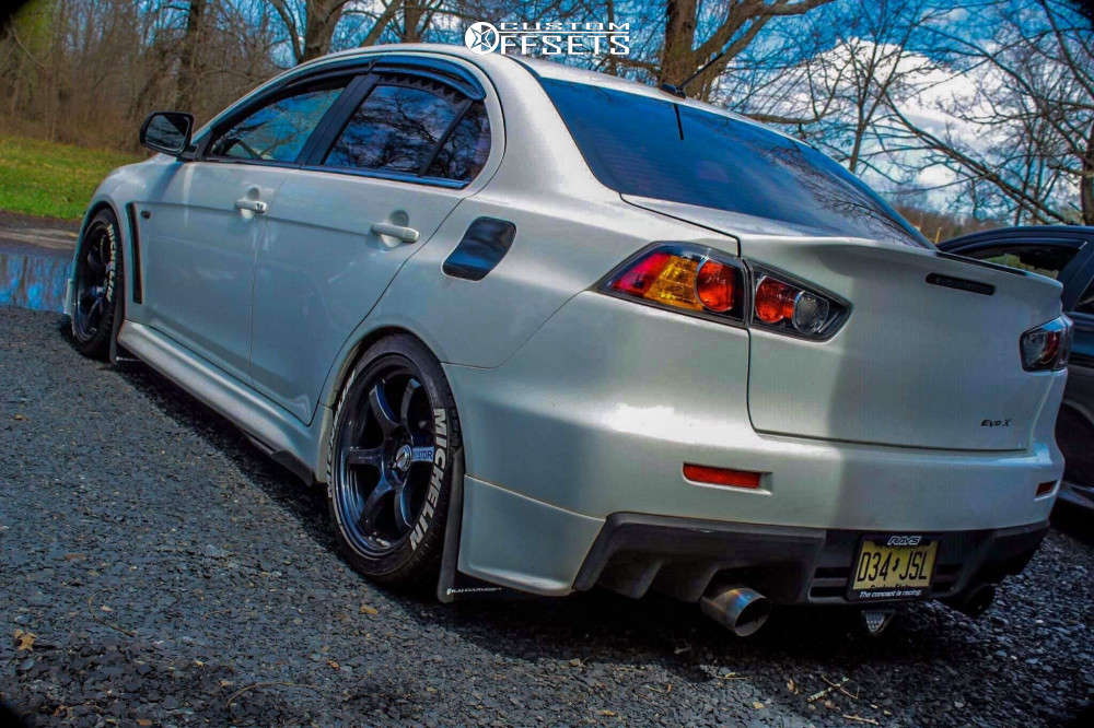 2013 Mitsubishi Lancer with 18x9.5 22 Rays Engineering 57DR and 265 ...