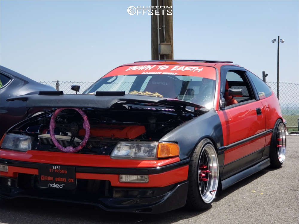 1990 Honda CRX with 16x8 15 MST Mt11 and 195/40R16 Federal Evolution St ...