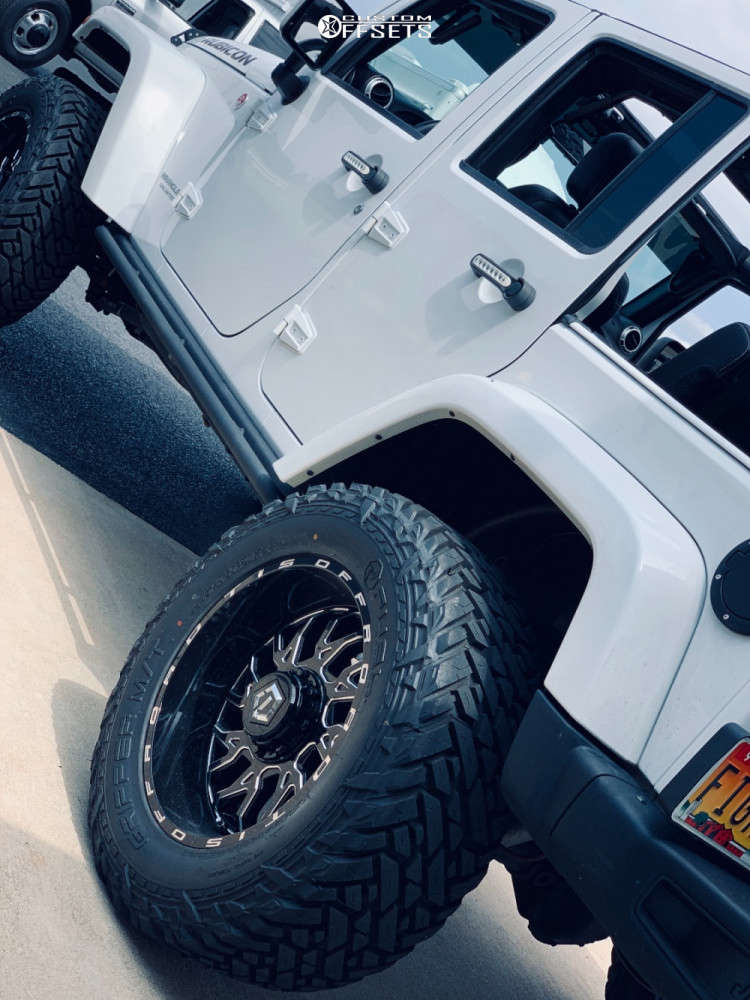2015 Jeep Wrangler JK with 20x10 -25 TIS 544BM and 35/12.5R20 Fuel Mud Gripper and Suspension ...