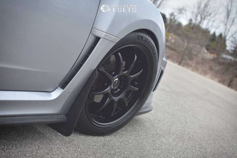2013 Subaru WRX with 18x8.5 47 Work Emotion D9r and 245/40R18 Michelin ...