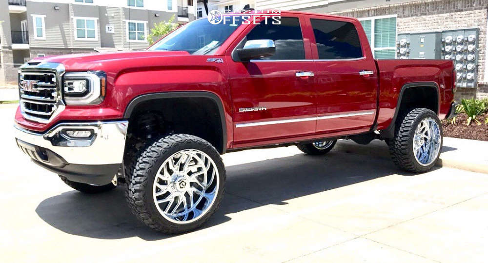2018 GMC Sierra 1500 with 24x12 -44 TIS 544C and 35/12.5R24 Haida Mud ...
