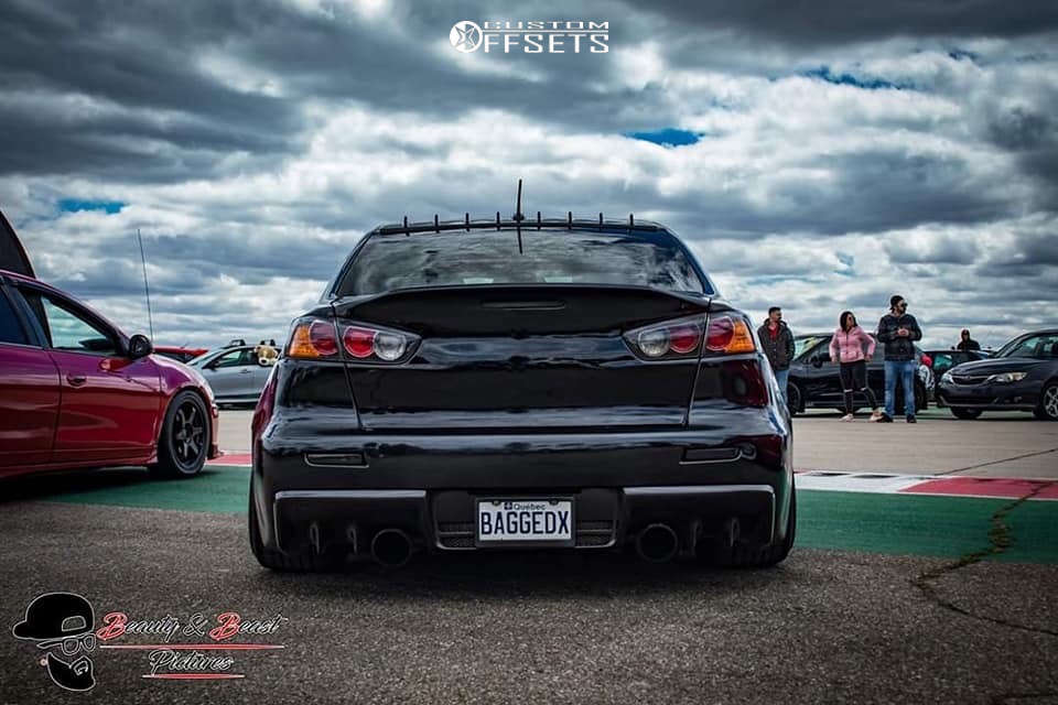 2010 Mitsubishi Lancer with 19x10 -10 Weds Bazreia and 285/30R19 ...