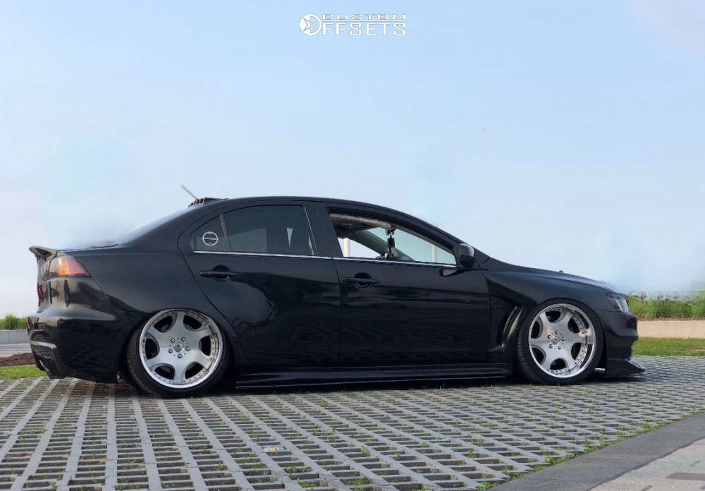2010 Mitsubishi Lancer with 19x10 -10 Weds Bazreia and 285/30R19 ...