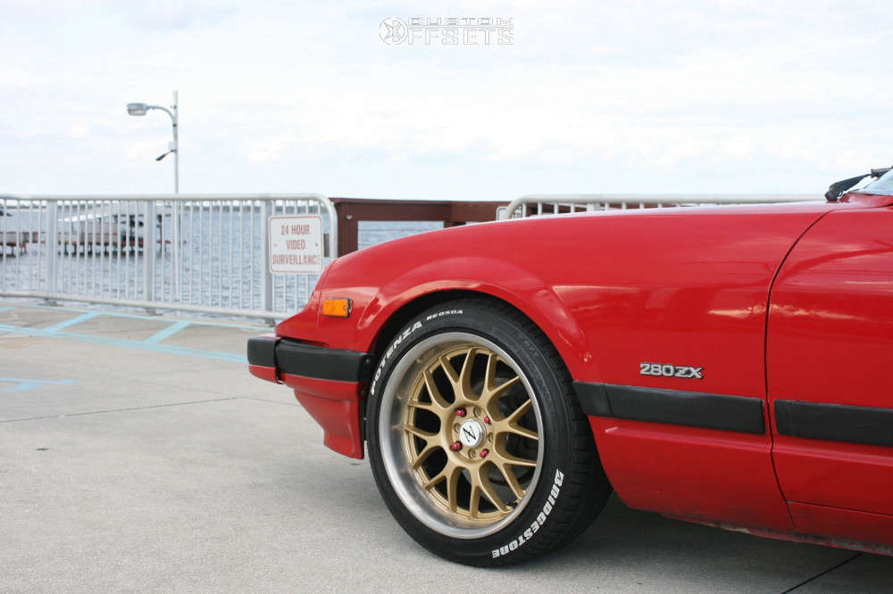 1982 Nissan 280ZX with 17x9 20 Work Zistance W10m and 225/45R17 ...
