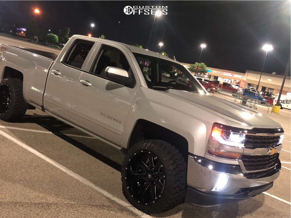 2017 Chevrolet Silverado 1500 with 22x12 -44 Ballistic Rage and 33/12.5R22 Atturo Trail Blade Mt ...