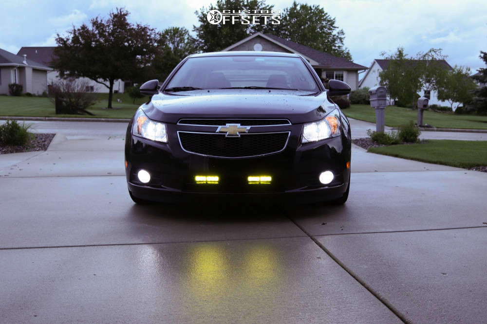 2014 Chevrolet Cruze with 18x7.5 38 Enkei Ev5 and 225/45R18 Bridgestone ...