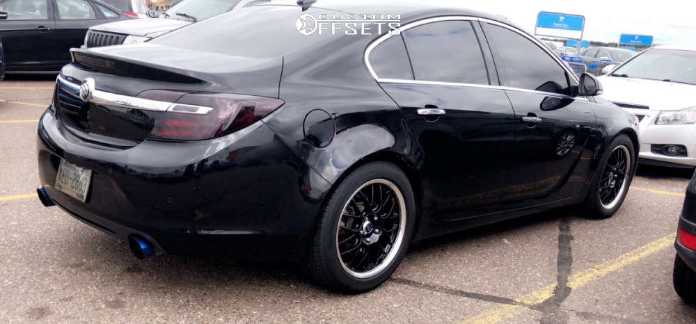 2014 Buick Regal with 18x8.5 40 Enkei Lusso and 235/50R18 Continental ...