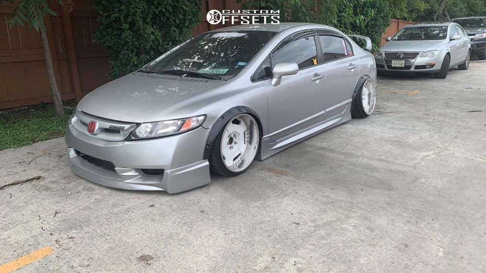 2008 Honda Civic with 18x9.5 0 Fabulous Profound Wheels and 215/35R18 ...