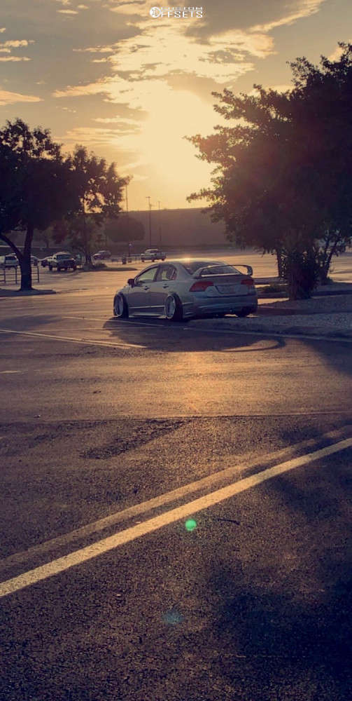 2008 Honda Civic with 18x9.5 0 Fabulous Profound Wheels and 215/35R18 ...