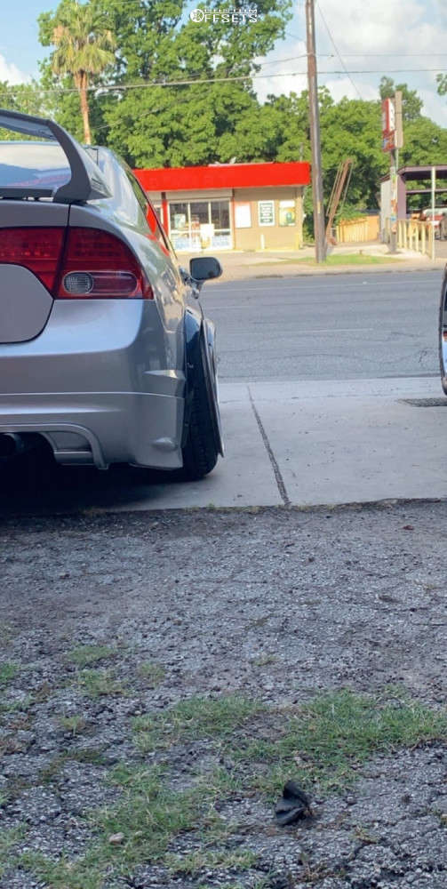 2008 Honda Civic with 18x9.5 0 Fabulous Profound Wheels and 215/35R18 ...