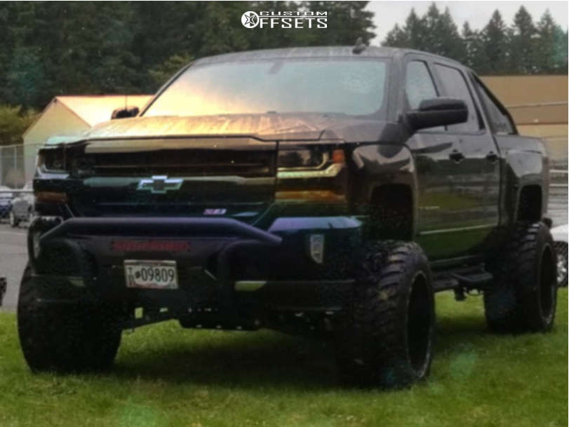 2016 Chevrolet Silverado 1500 with 22x14 -76 TIS 544 and 37/13.5R22 AMP Mud Terrain Attack Mt A ...
