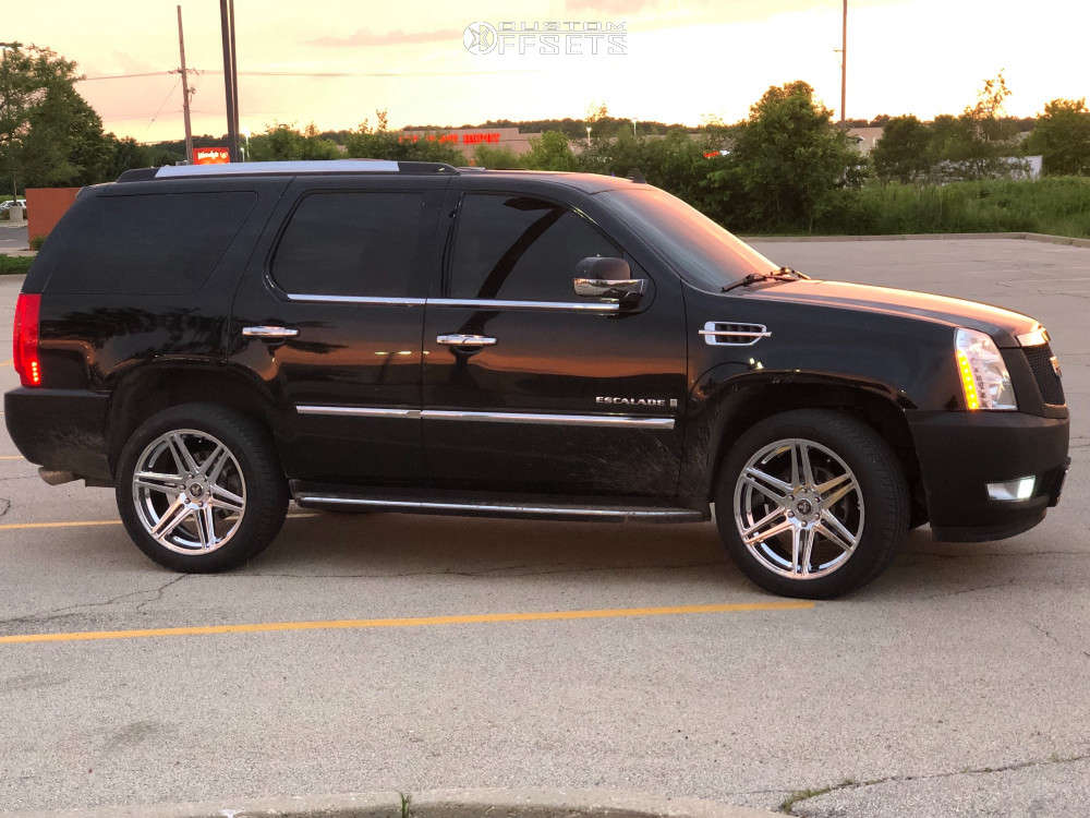 2008 Cadillac Escalade with 22x9.5 30 DUB Skillz and 285/45R22 Michelin ...