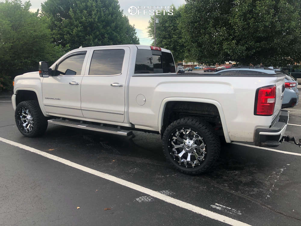 2018 GMC Sierra 3500 HD with 22x10 -13 Fuel Assault D246 and 285/50R22 Nitto Ridge Grappler and ...