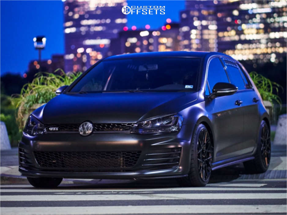 2016 Volkswagen GTI with 18x8.5 45 Rotiform Blq and 225/40R18 Nitto Neo ...