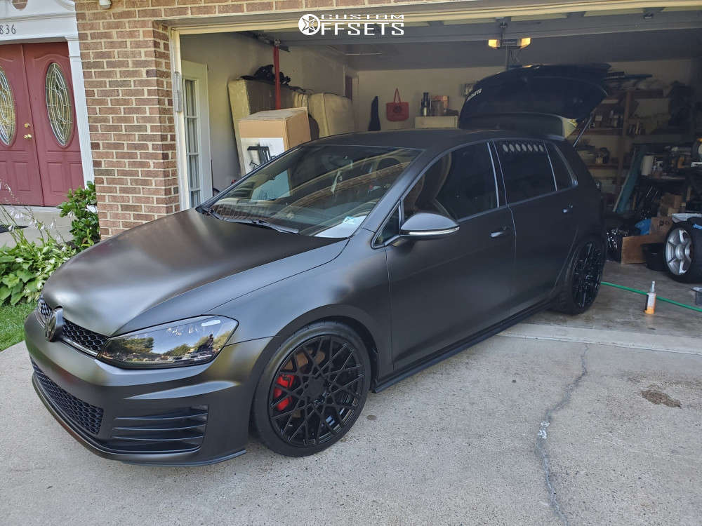 2016 Volkswagen GTI with 18x8.5 45 Rotiform Blq and 225/40R18 Nitto Neo ...