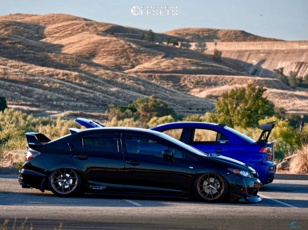 2013 Honda Civic with 18x8.5 38 STR 903 and 225/40R18 Continental ...