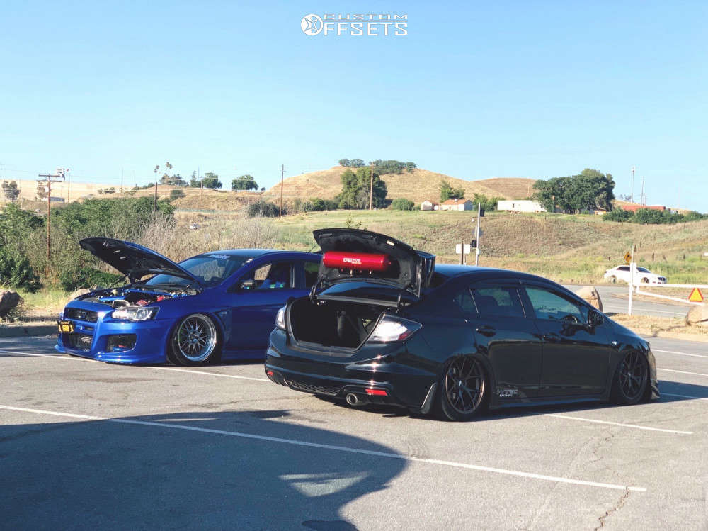 2013 Honda Civic with 18x8.5 38 STR 903 and 225/40R18 Continental ...