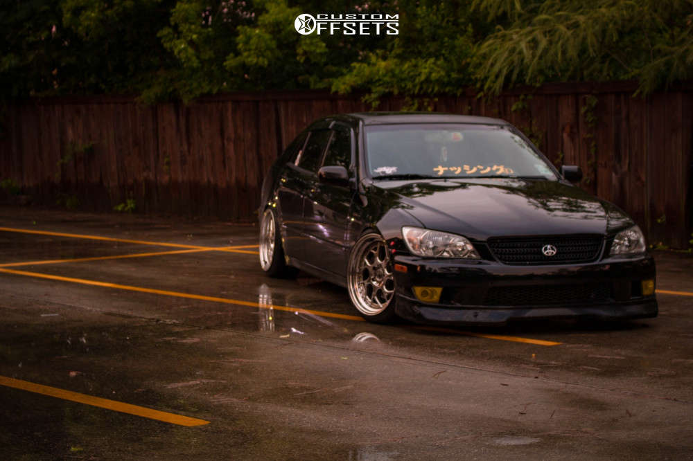 2002 Lexus IS300 with 18x9.5 35 Aodhan Ds01 and 225/35R18 Federal 595 ...