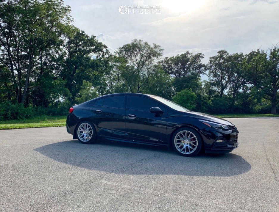 2016 Chevrolet Cruze with 18x8.5 35 ESR Sr12 and 255/35R18 Falken Ziex ...