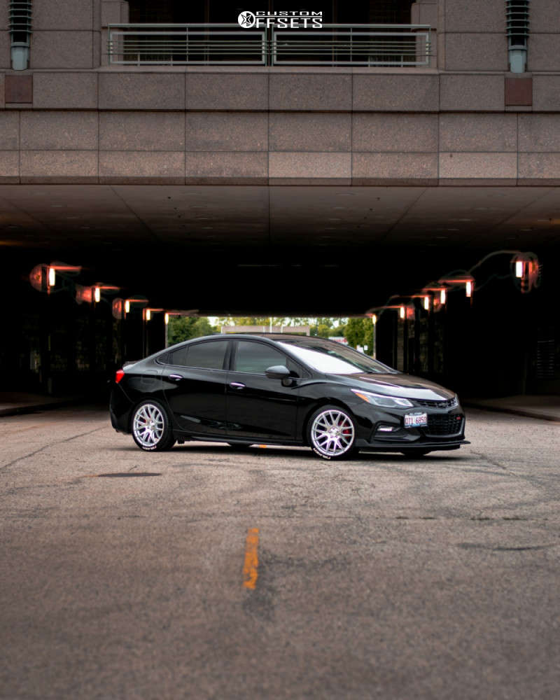 2016 Chevrolet Cruze with 18x8.5 35 ESR Sr12 and 255/35R18 Falken Ziex ...