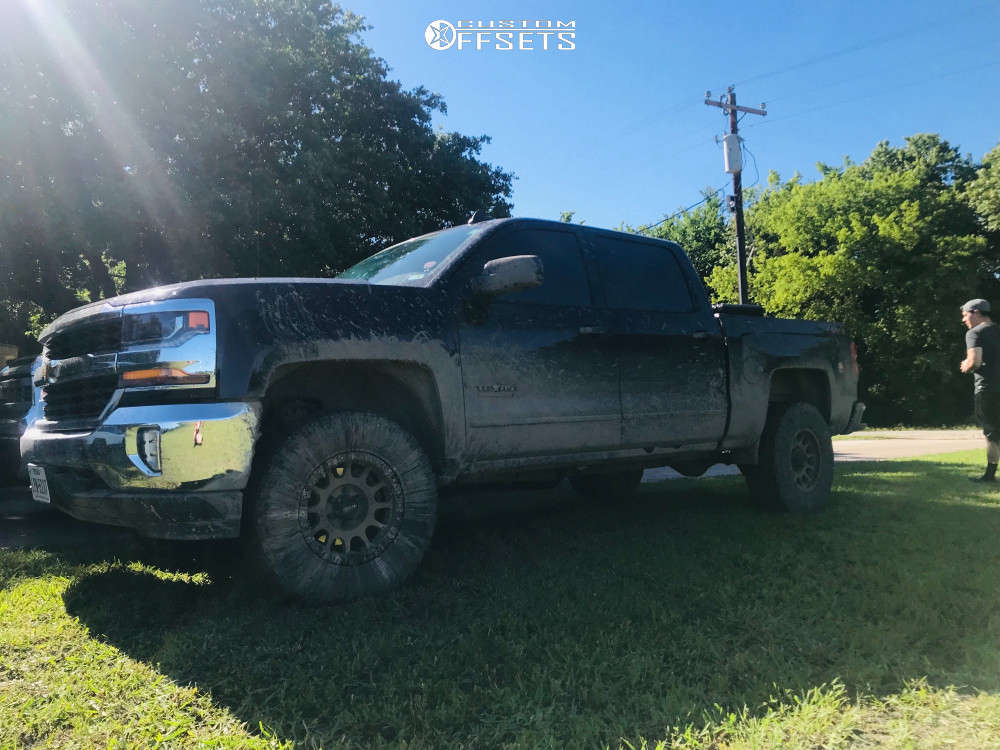 2018 Chevrolet Silverado 1500 with 17x8.5 0 Method Nv and 295/70R17 Nitto Ridge Grappler and ...