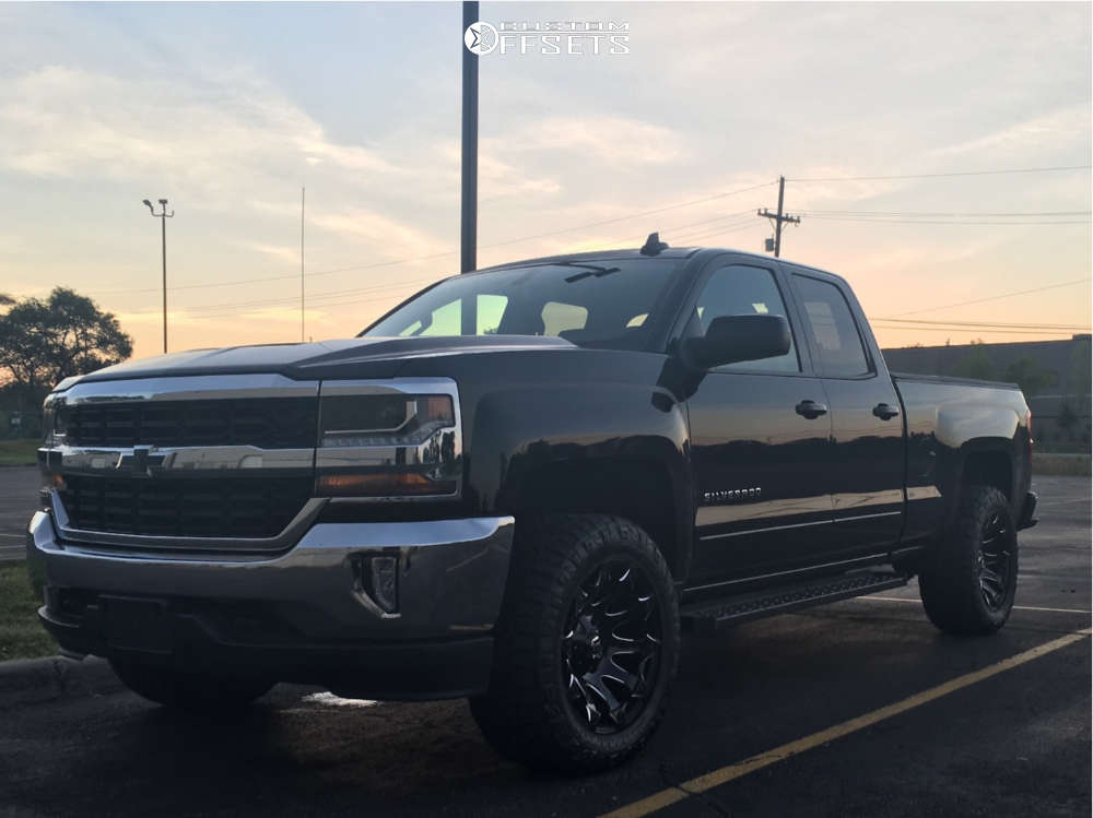 2016 Chevrolet Silverado 1500 with 20x10 -18 Fuel Battle Axe and 33/12 ...