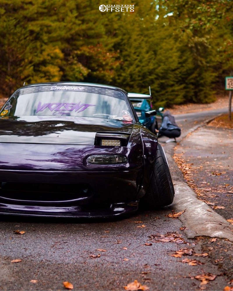 1990 Mazda Miata with 15x12 -3 Work Cr01 and 245/40R15 Maxxis Maxxis ...
