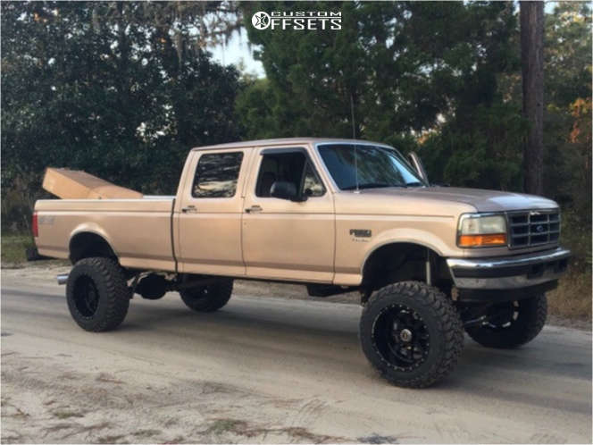 1997 Ford F-350 with 20x12 -44 Red Dirt Road Rd01 and 35/12.5R20 Toyo ...