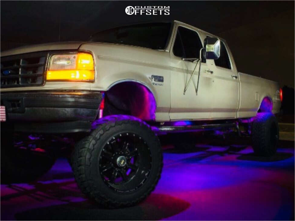 1997 Ford F-350 with 20x12 -44 Red Dirt Road Rd01 and 35/12.5R20 Toyo ...