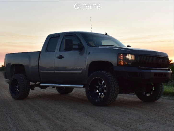 2012 Chevrolet Silverado 1500 with 22x12 -44 Moto Metal Mo970 and 33/12 ...