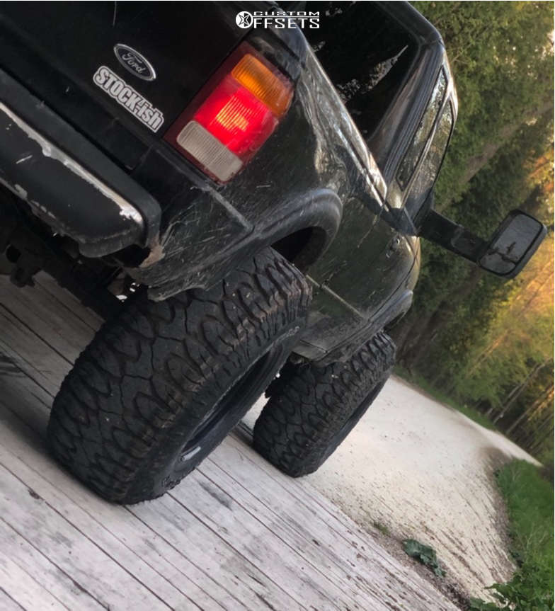 1998 Ford Ranger with 15x12 -63 Bart Wheels Super Trucker and 33/12 ...