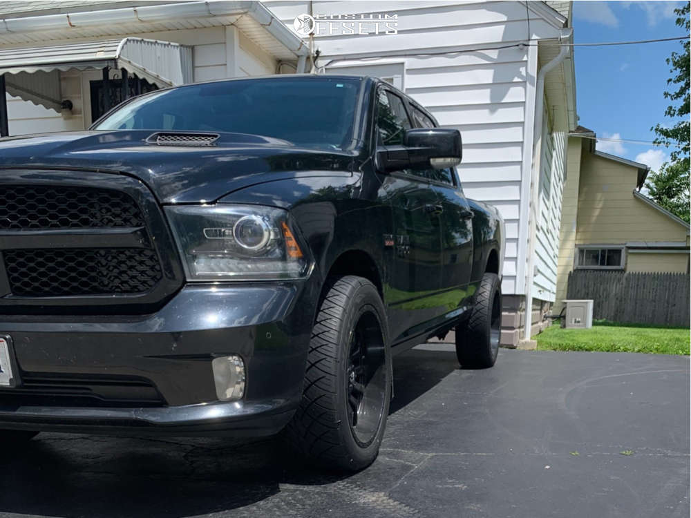 2014 Ram 1500 with 22x10 -18 Fuel Sledge and 305/45R22 Nitto NT420V and ...