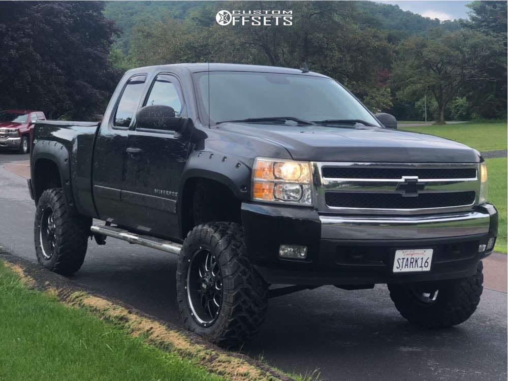 2008 Chevrolet Silverado 1500 with 20x9 -12 Grid Gd02 and 35/12.5R20 ...