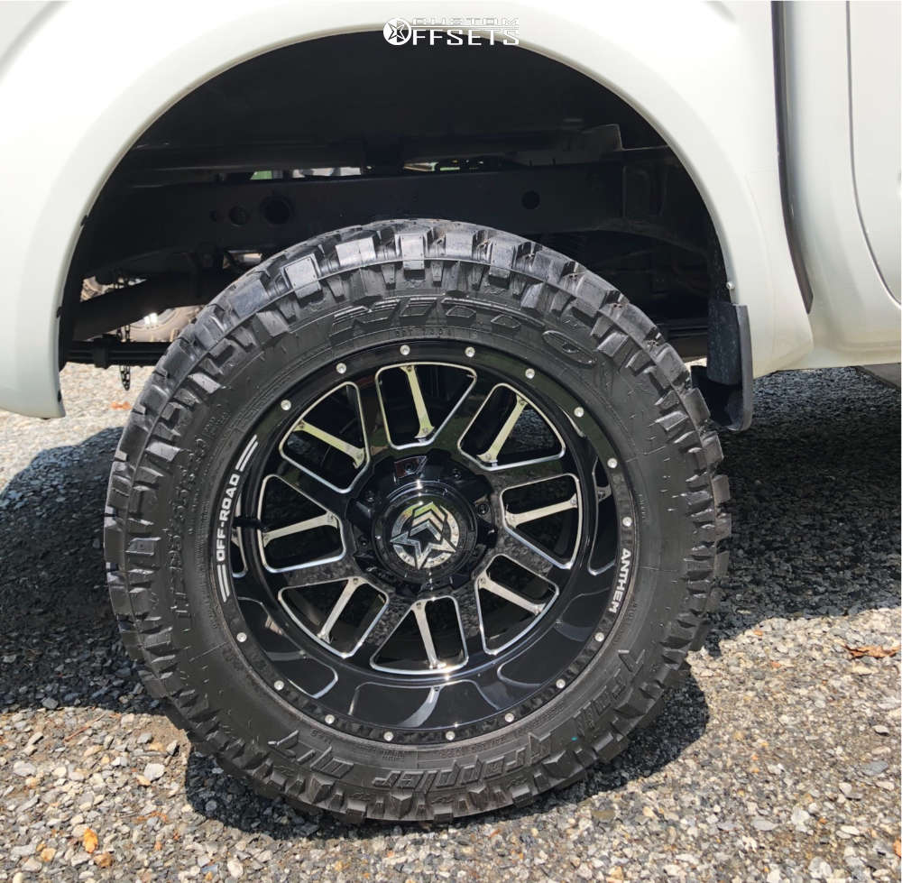 2014 Nissan Frontier with 20x10 -24 Anthem Off-Road Gunner and 295 ...
