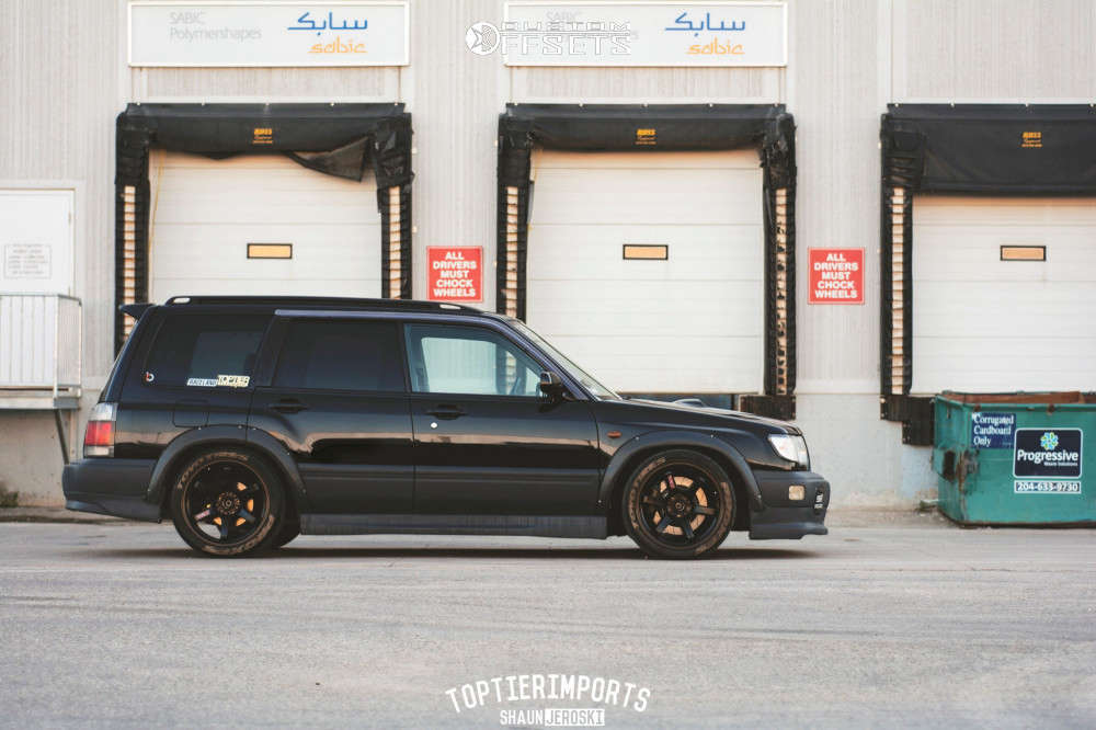 1999 Subaru Forester with 18x10.5 22 Rays Engineering 57DR and 285 ...