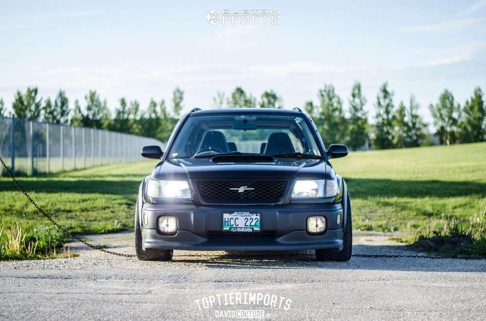 1999 Subaru Forester with 18x10.5 22 Rays Engineering 57DR and 285 ...