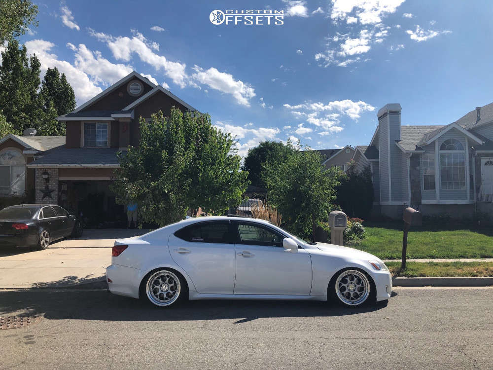 2007 Lexus IS250 with 18x9.5 22 Aodhan Ds01 and 215/35R18 Federal SS595 ...