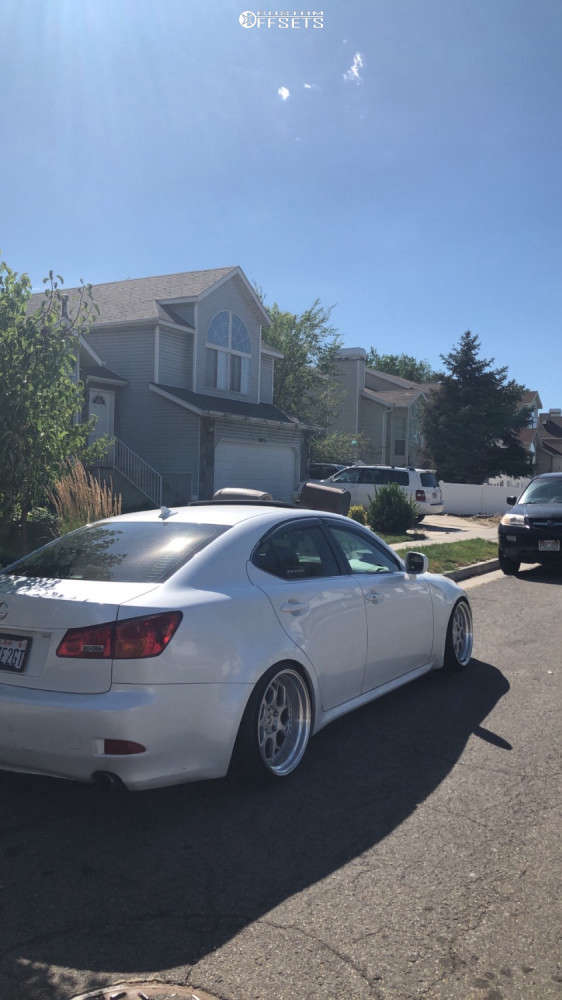 2007 Lexus IS250 with 18x9.5 22 Aodhan Ds01 and 215/35R18 Federal SS595 ...