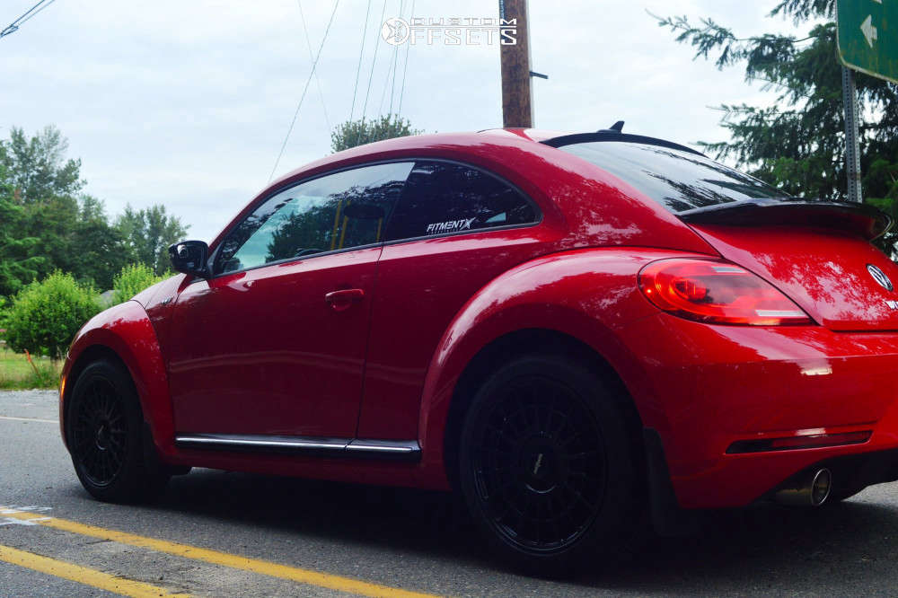 2014 Volkswagen Beetle with 18x8.5 45 Rotiform Las-r and 235/45R18 ...