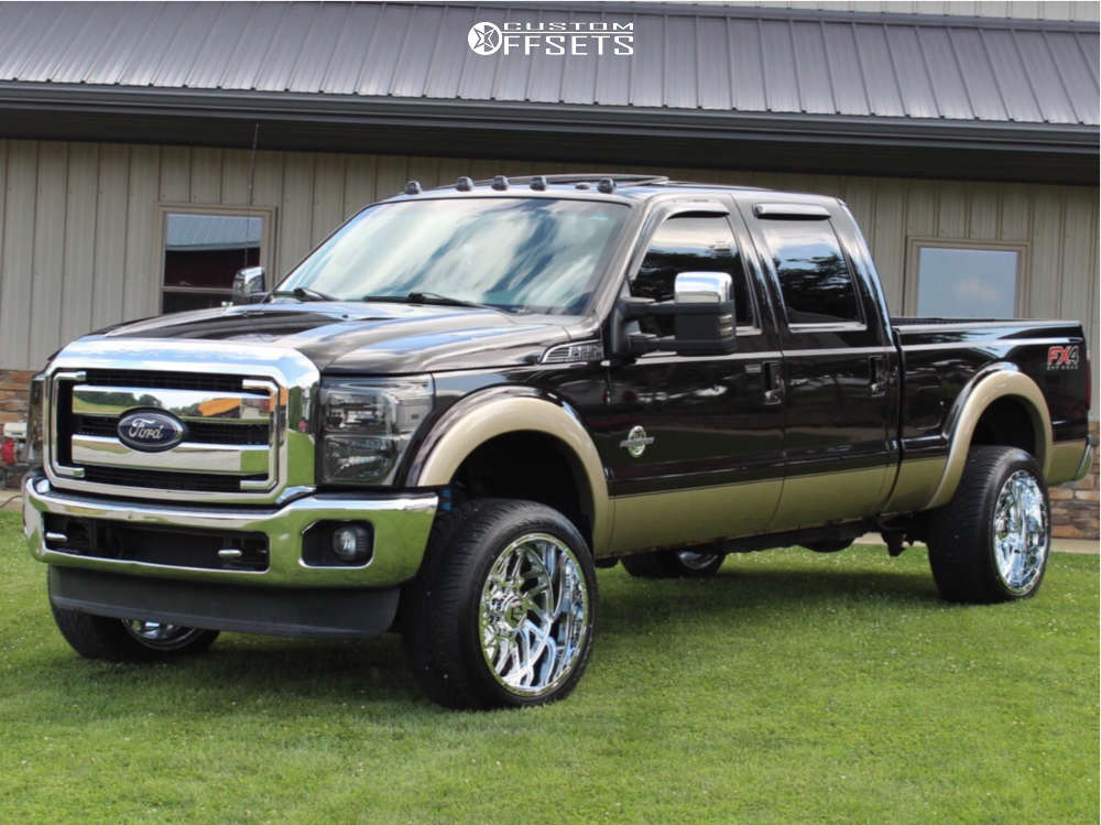 2013 Ford F-250 with 22x12 -44 TIS 544C and 305/45R22 Atturo Az800 and ...
