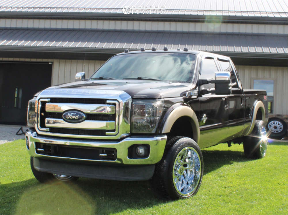 2013 Ford F-250 with 22x12 -44 TIS 544C and 305/45R22 Atturo Az800 and ...
