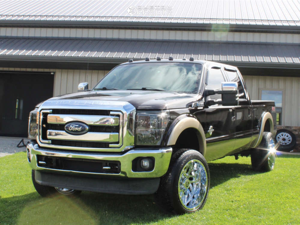 2013 Ford F-250 with 22x12 -44 TIS 544C and 305/45R22 Atturo Az800 and ...