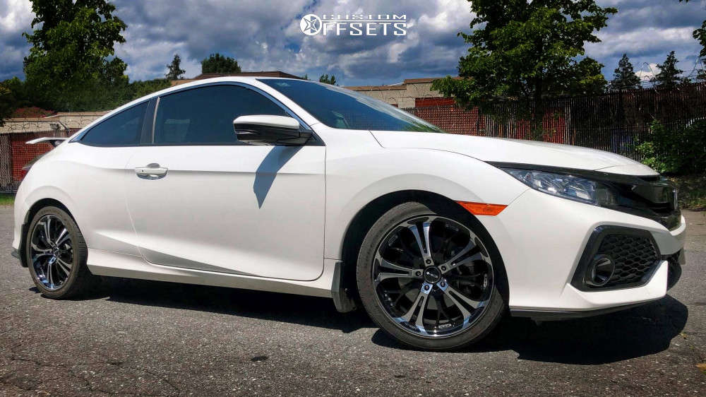 2018 Honda Civic with 18x7.5 40 HD Spinout and 215/45R18 Goodyear All ...
