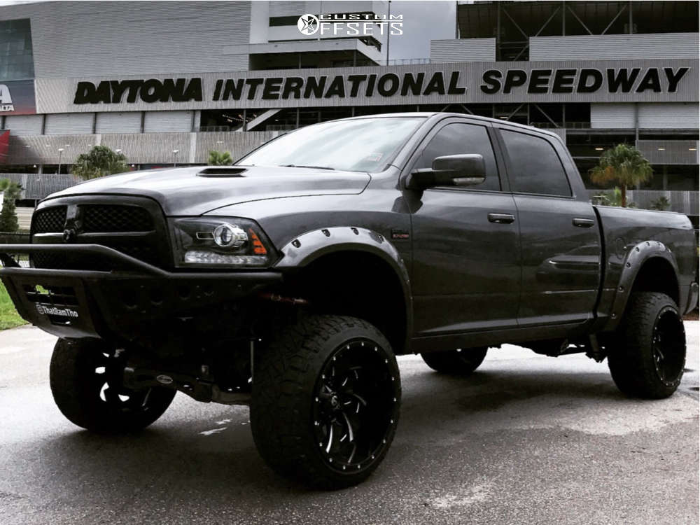 2017 Ram 1500 with 22x14 -76 Fuel Cleaver and 33/12.5R22 Nitto Ridge ...
