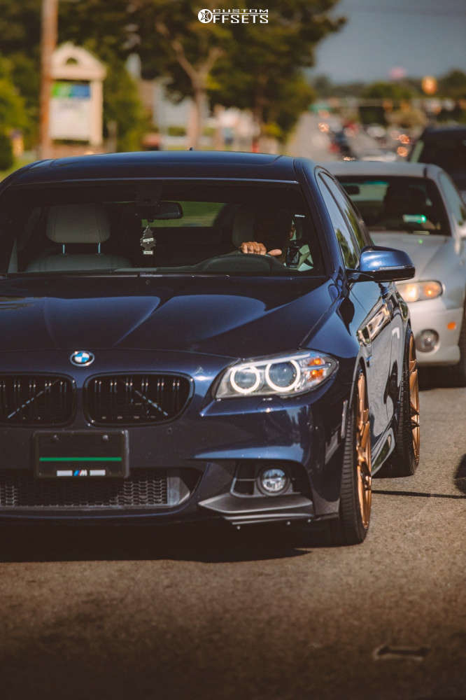 2015 BMW 528i with 21x9 20 Rohana Rfx7 and 245/35R21 Nankang As-1 and ...